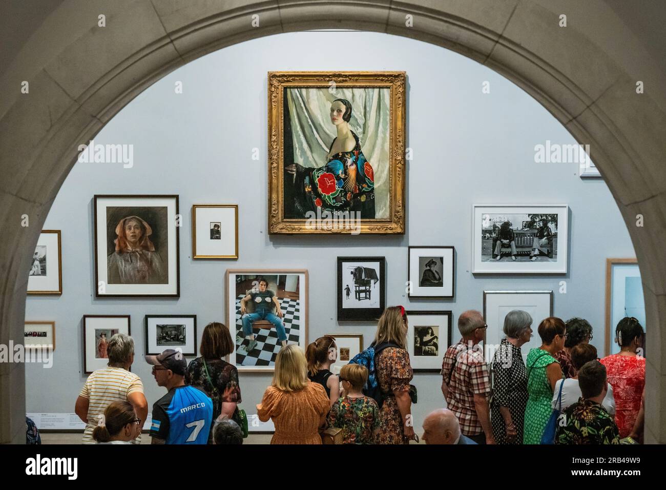 London, UK. 7th July, 2023. The main but revamped galleries are packed - National Portrait ...