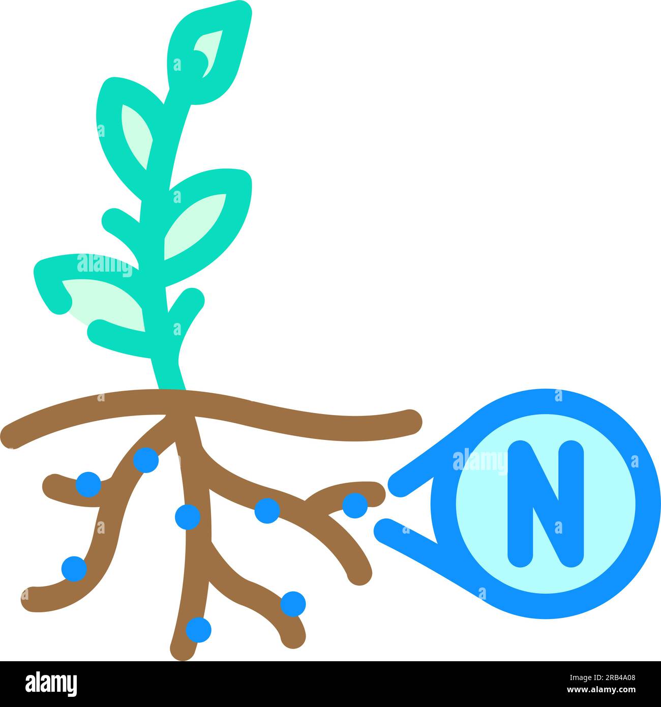nitrogen fixation environmental color icon vector illustration Stock ...