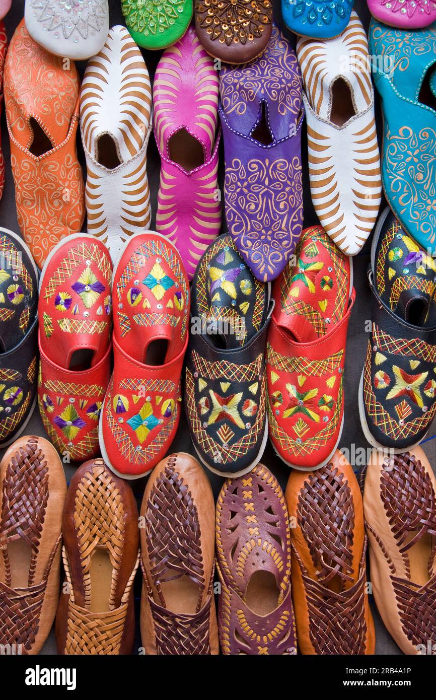 Morocco, Marrakech, Slippers Stock Photo - Alamy