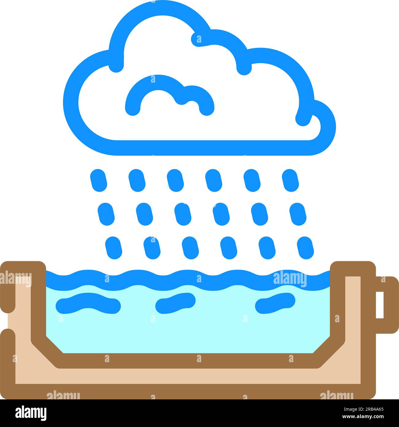 rainwater harvesting environmental color icon vector illustration Stock ...