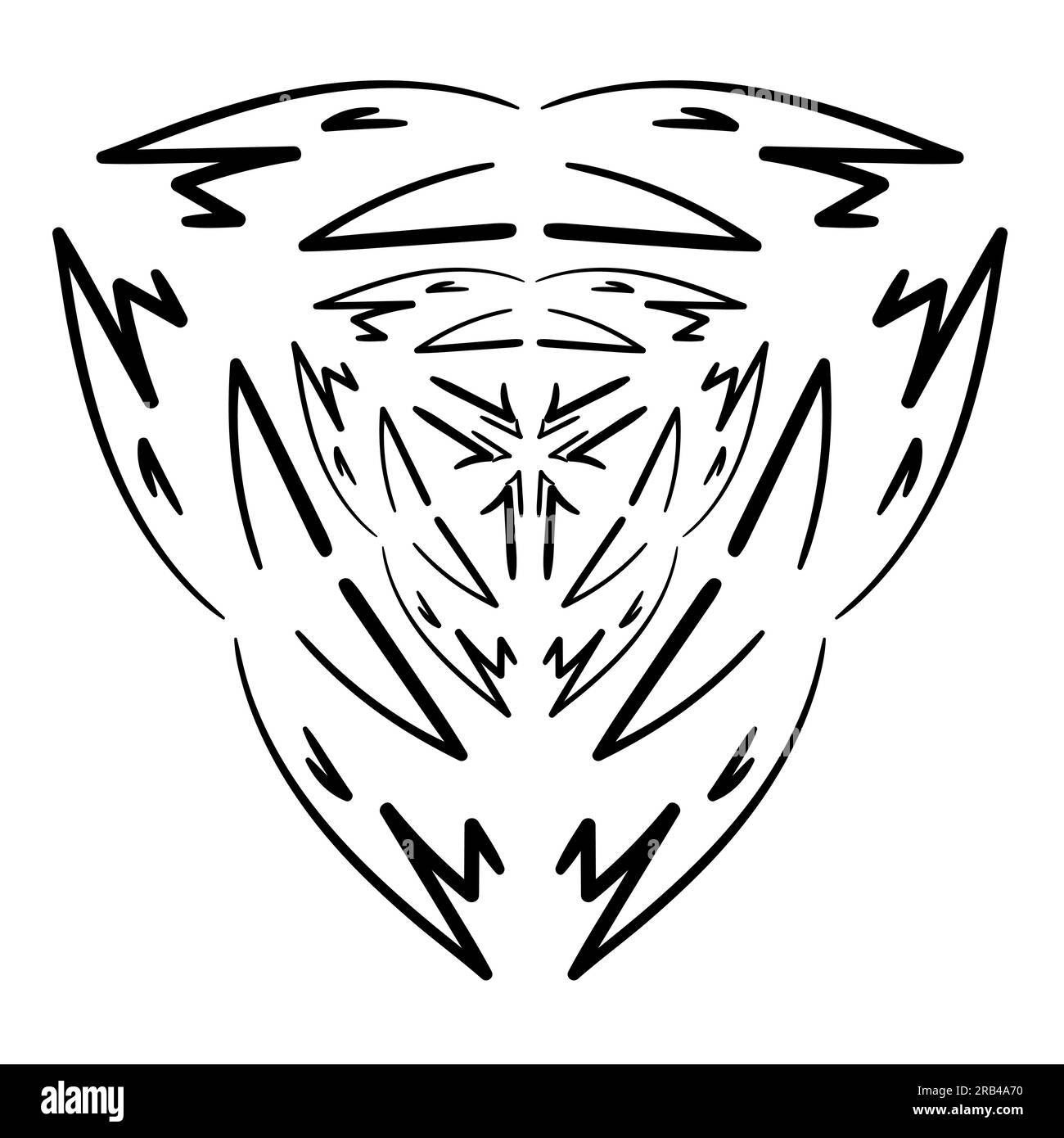 Abstract ornament illustration for tattoo, stickers, coloring pages ...