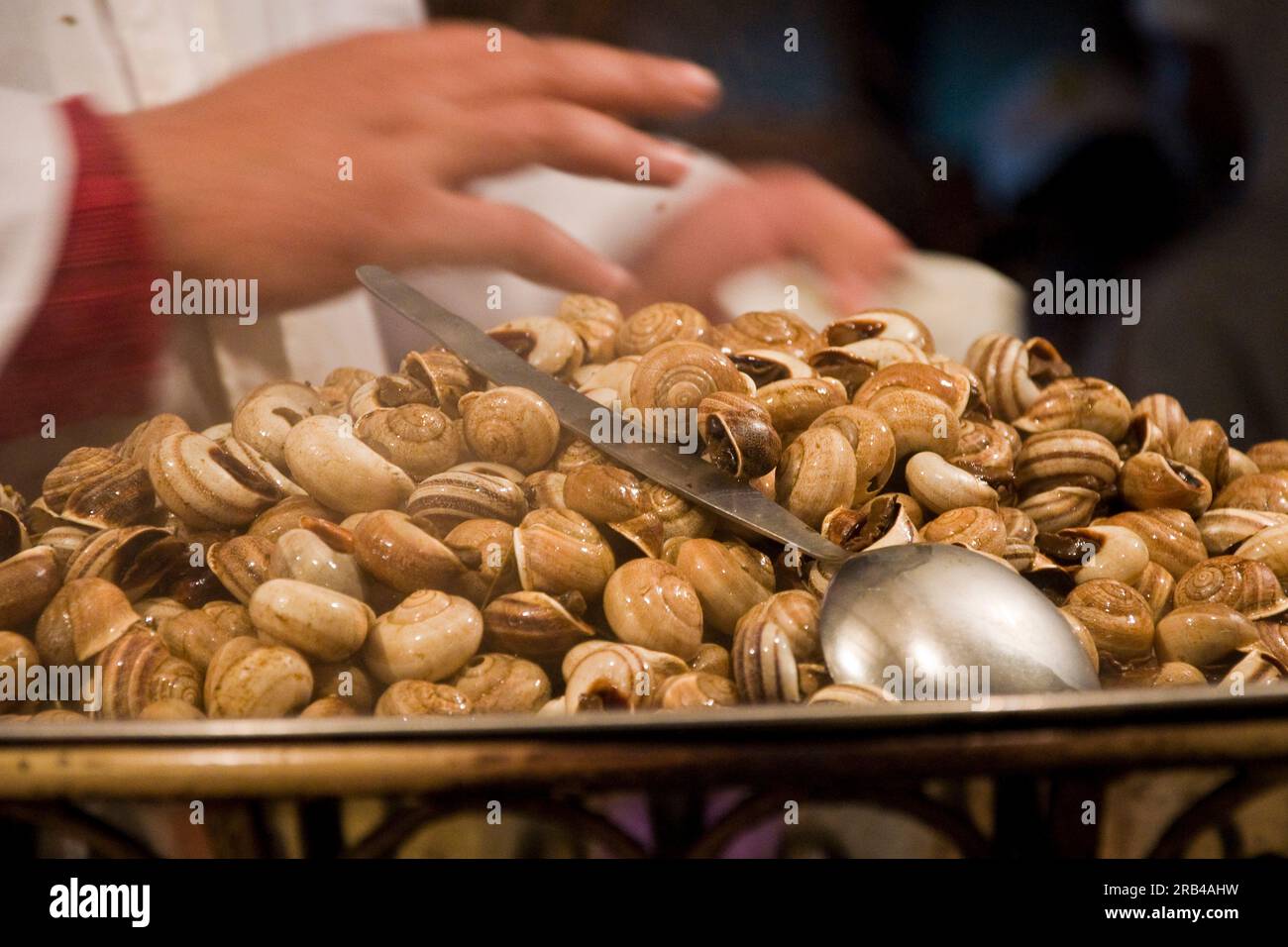 Moroccan snails for sale at Djemaa el Fna square, Marrakech, Morocco ...