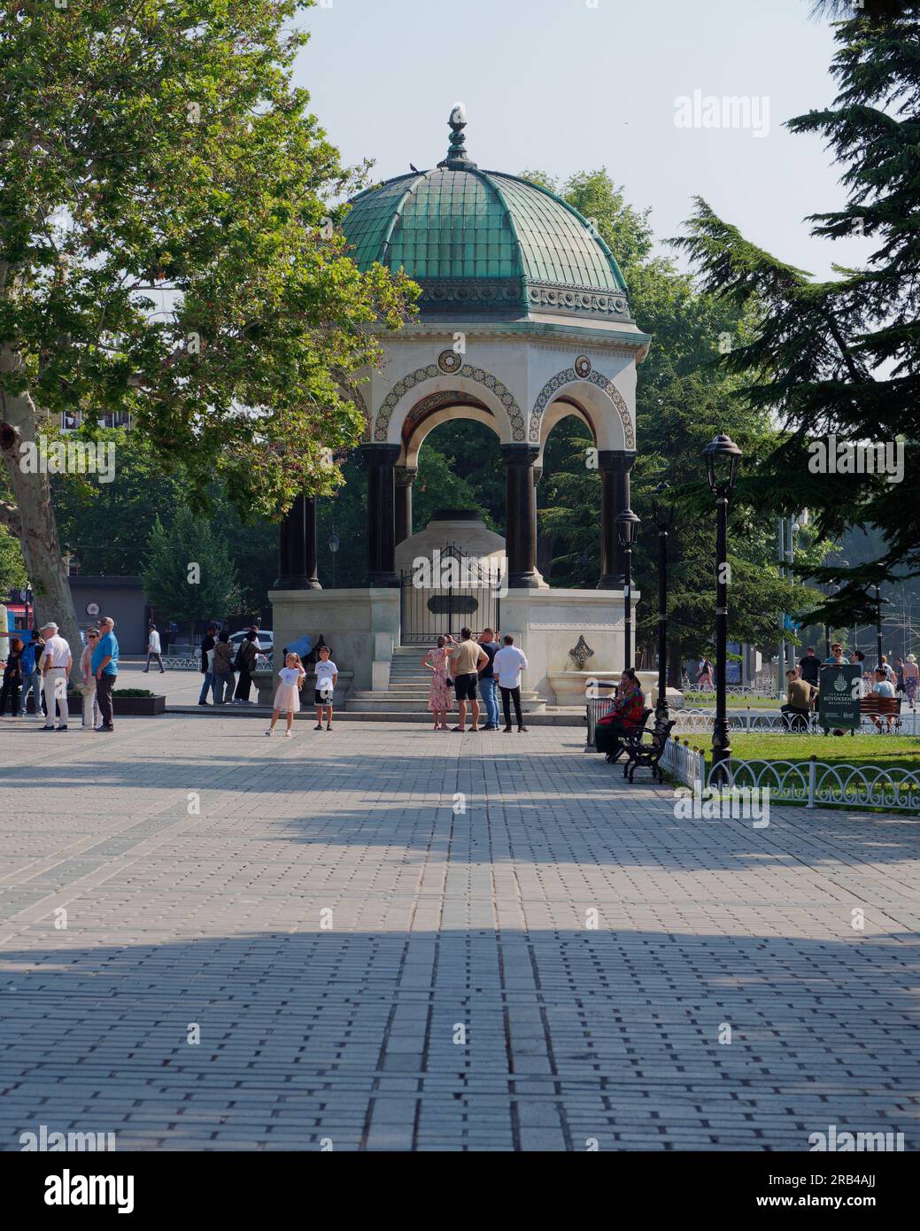 German Fountain (Alman Çeşmesi in Turkish) surrounded by gardens and ...