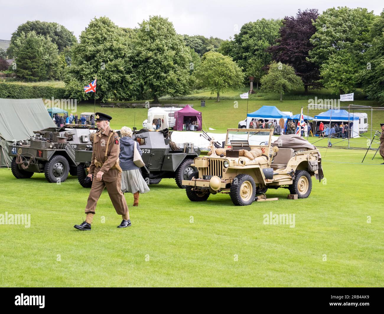 Armoured vehicles at the 1940's weekend in Ingleton, Yorkshire Dales ...