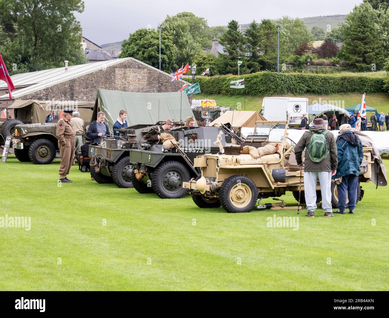 Armoured vehicles at the 1940's weekend in Ingleton, Yorkshire Dales ...
