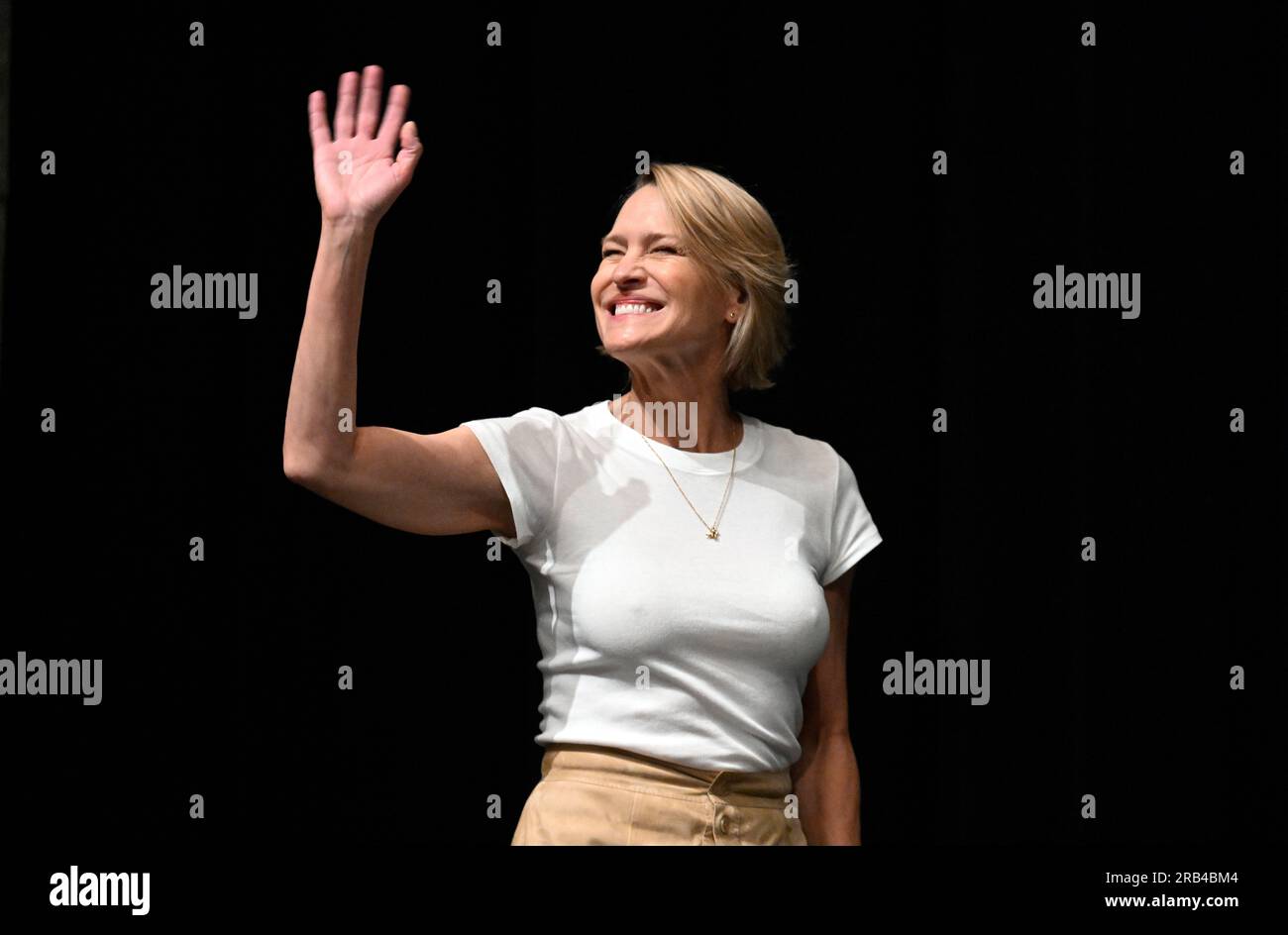 Karlovy Vary, Czech Republic. 07th July, 2023. American actress and director Robin Wright ...