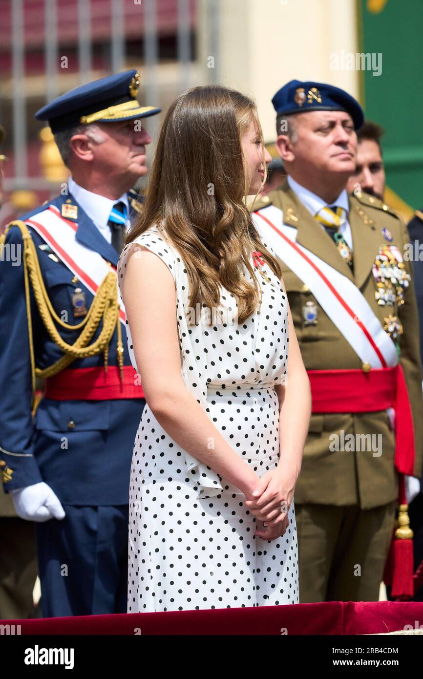 Zaragoza, Aragon, Spain. 7th July, 2023. Crown Princess Leonor attends ...