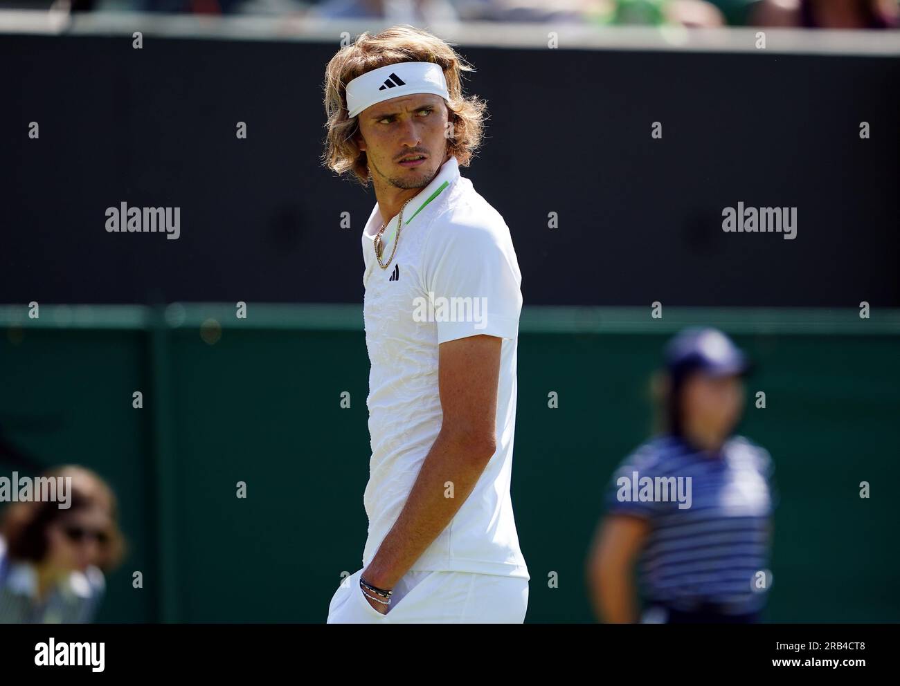 Alexander Zverev during his match against Yosuke Watanuki (not pictured ...