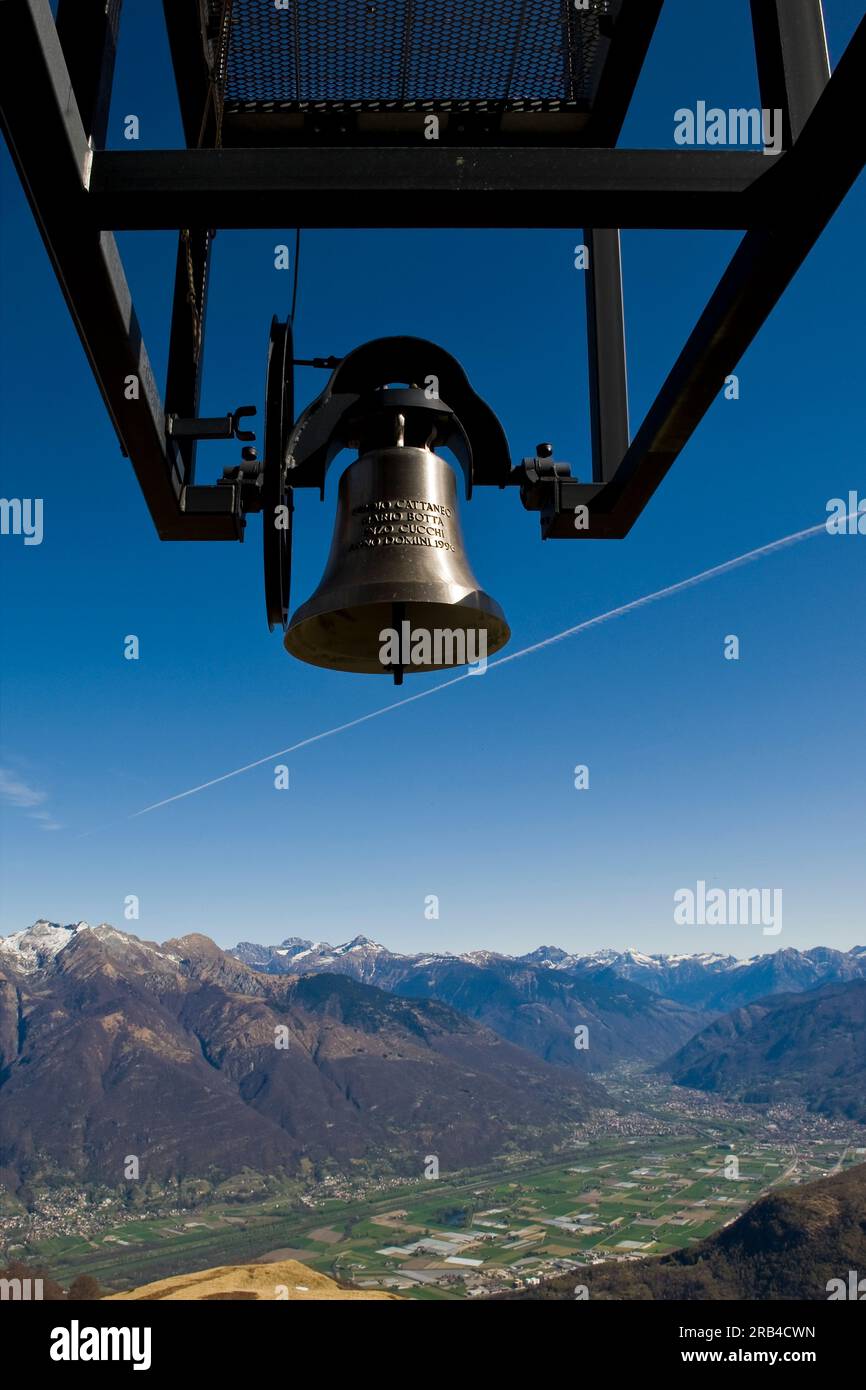 Traditional bell, Santa Maria degli Angeli church, Mario Botta, Alpe ...