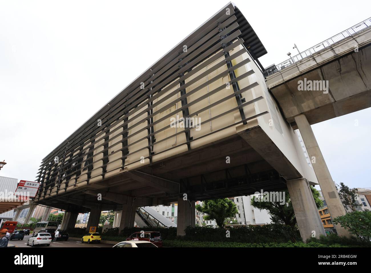 Macau, China July 2 2023: the station of Macao Light Rapid Transit, the ...