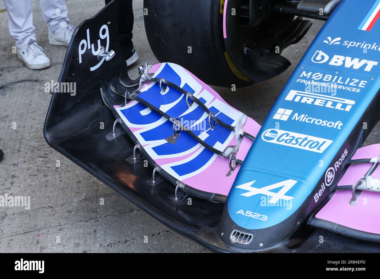 UK. 07th July, 2023. July 7, 2023, United Kingdom: Alpine F1 Team A522 ...
