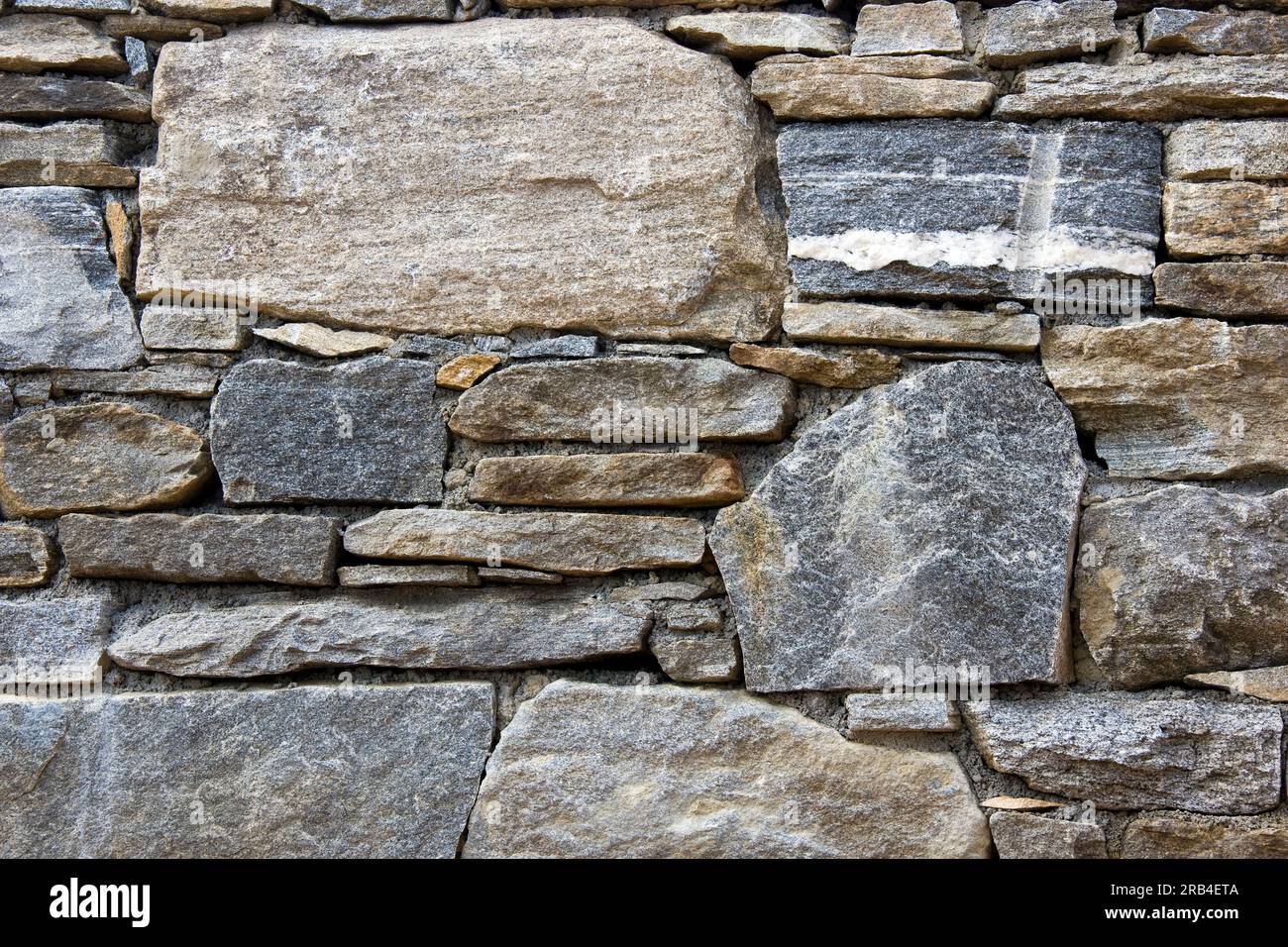 Switzerland, Canton Ticino, Calascio, traditional stone wall Stock ...