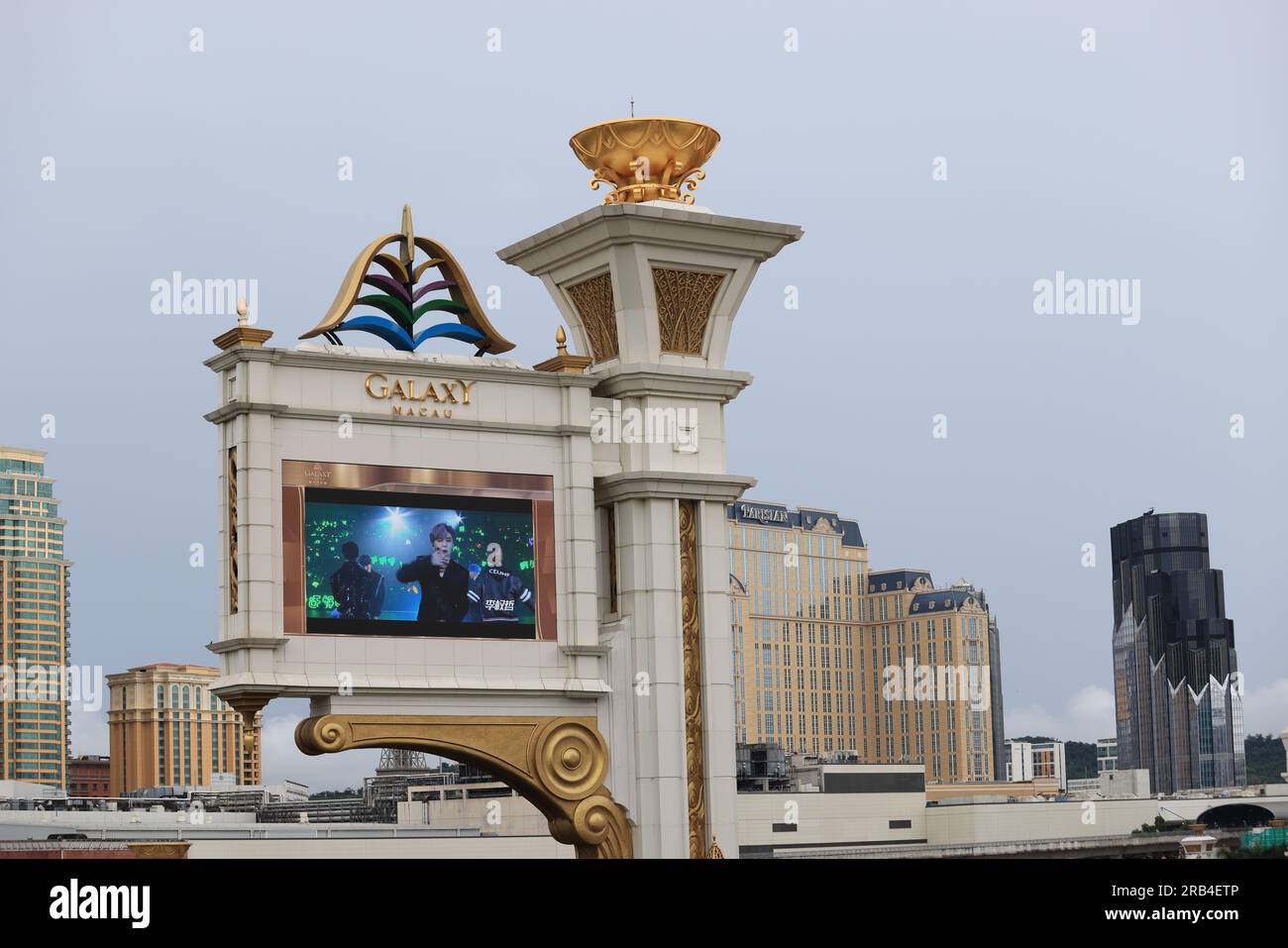 Macau, China July 2 2023: east gate of Galaxy Macau in Cotai strip ...