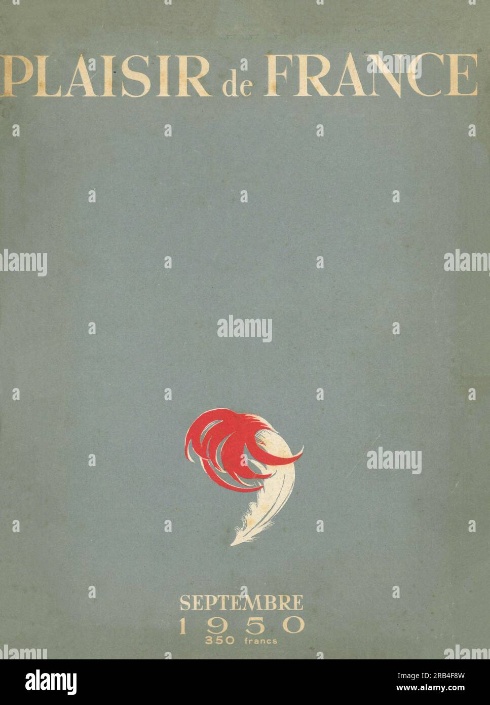 Plaisir de France magazine cover, September 1950 Stock Photo - Alamy