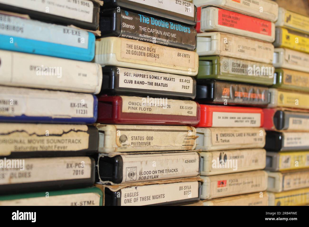 Vintage 8 Track cartriges Stock Photo - Alamy
