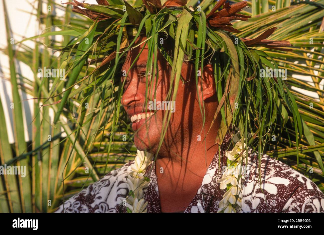 Male Performer, Cook Islands, South Pacific Ocean, Polynesia Stock ...