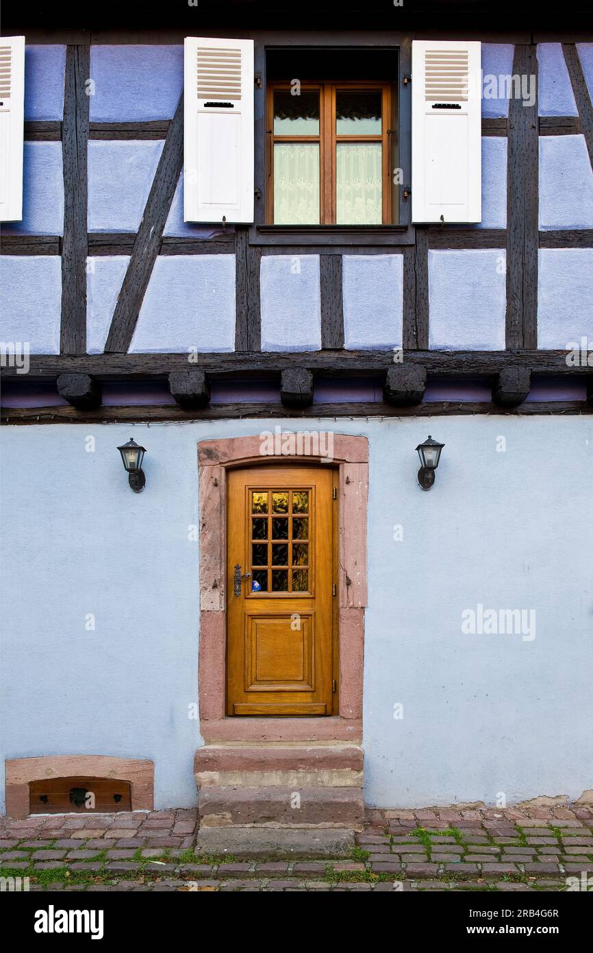 France, Alsace, Bergheim, traditional house Stock Photo - Alamy