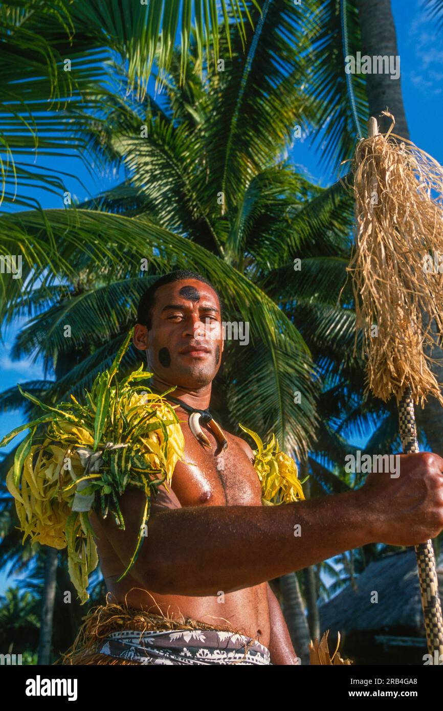 Fiji Warrior, Fiji, Melanesia Stock Photo - Alamy