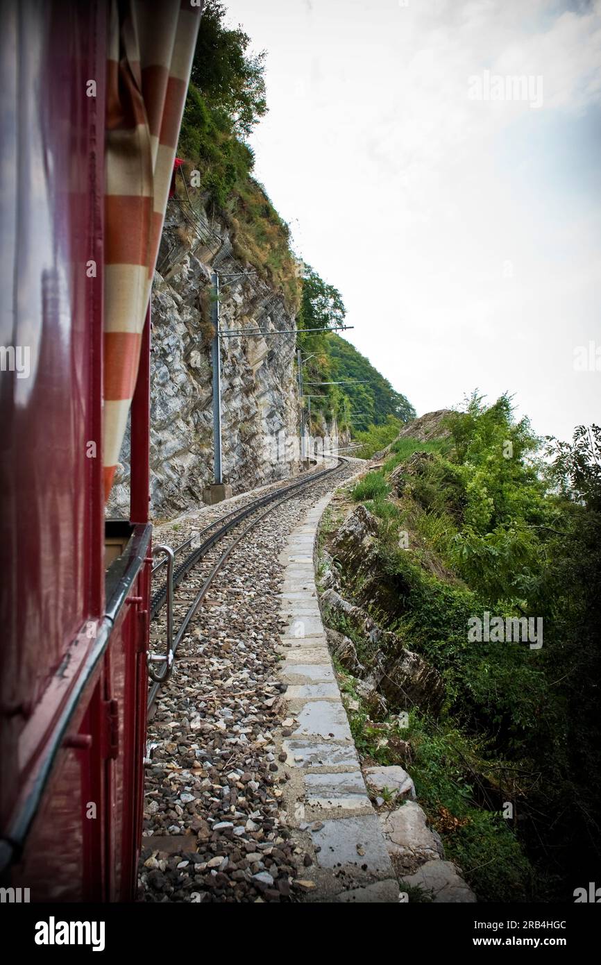 Switzerland, Canton Ticino, Monte Generoso Railway, steam train Stock ...
