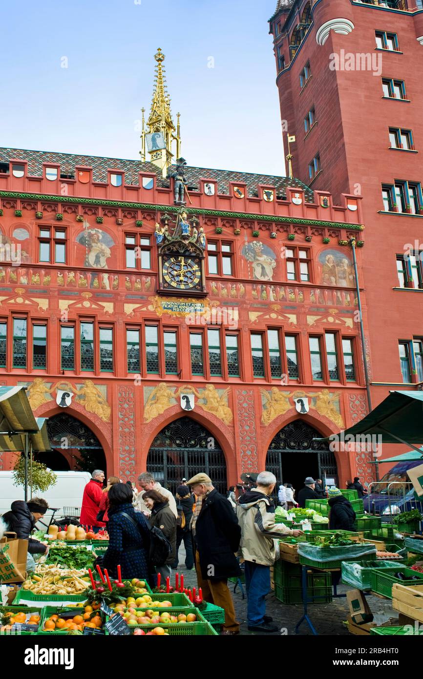 Rathaus. town hall. marketplatz. Basel. Switzerland Stock Photo - Alamy