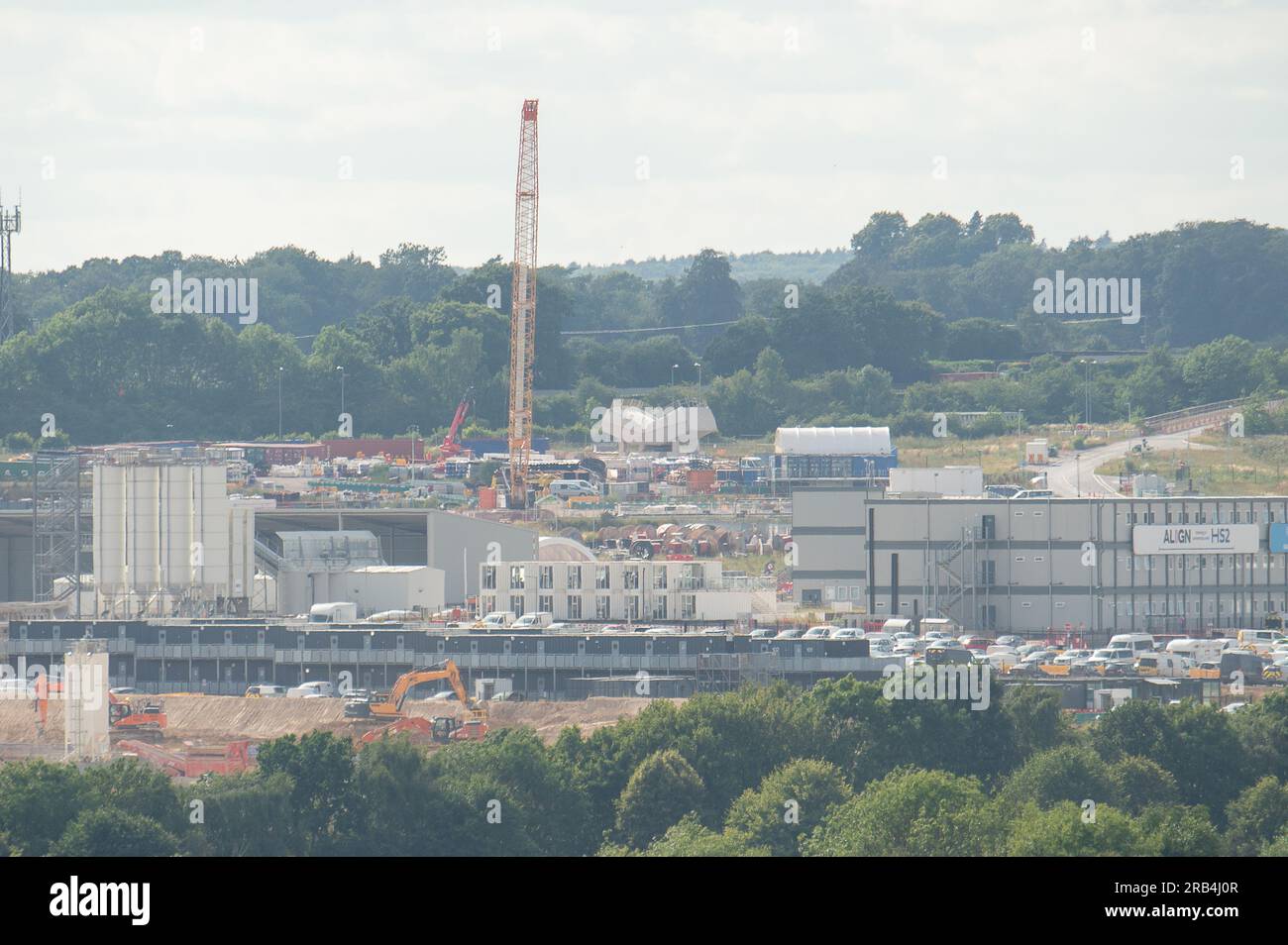 West Hyde, Hertfordshire, UK. 7th July, 2023. The HS2 South Portal High ...