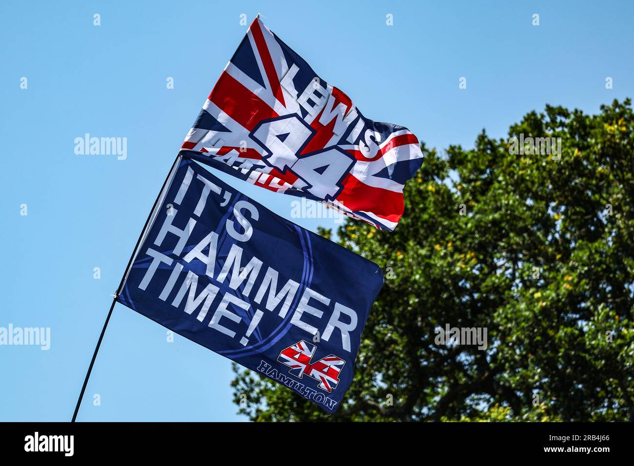 Mercedes amg f1 flags hi-res stock photography and images - Alamy