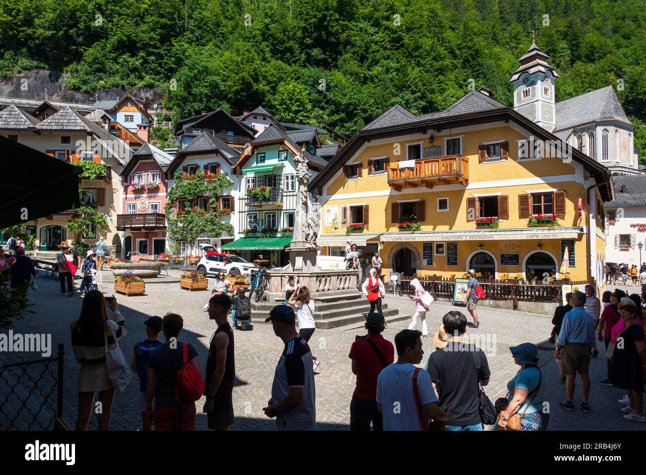 The Trinity column in Hallstatt, June 29, 2023. (CTK Photo/Libor Sojka ...