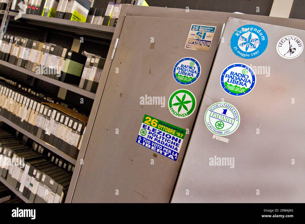 Stock footage. news padania television. Milan. Italy Stock Photo - Alamy