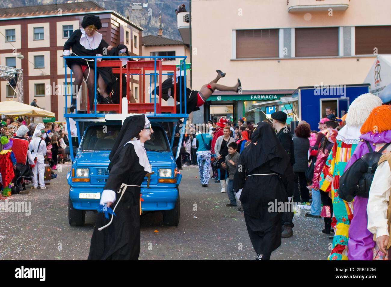 Sister. Biasca carnival. Canton Ticino. Switzerland Stock Photo - Alamy
