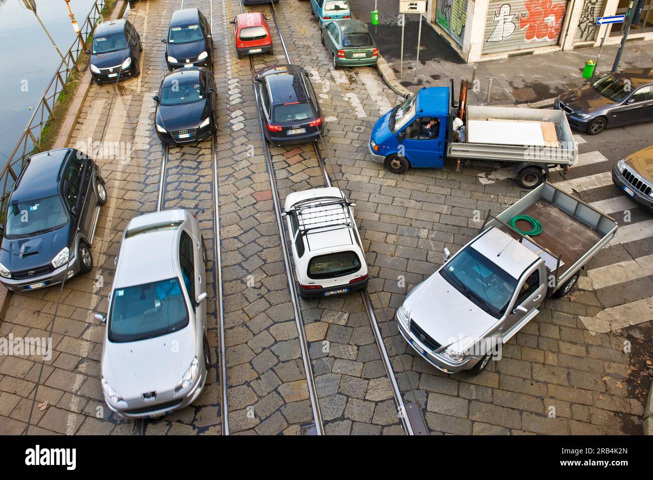 Traffic. Milan. Italy Stock Photo - Alamy