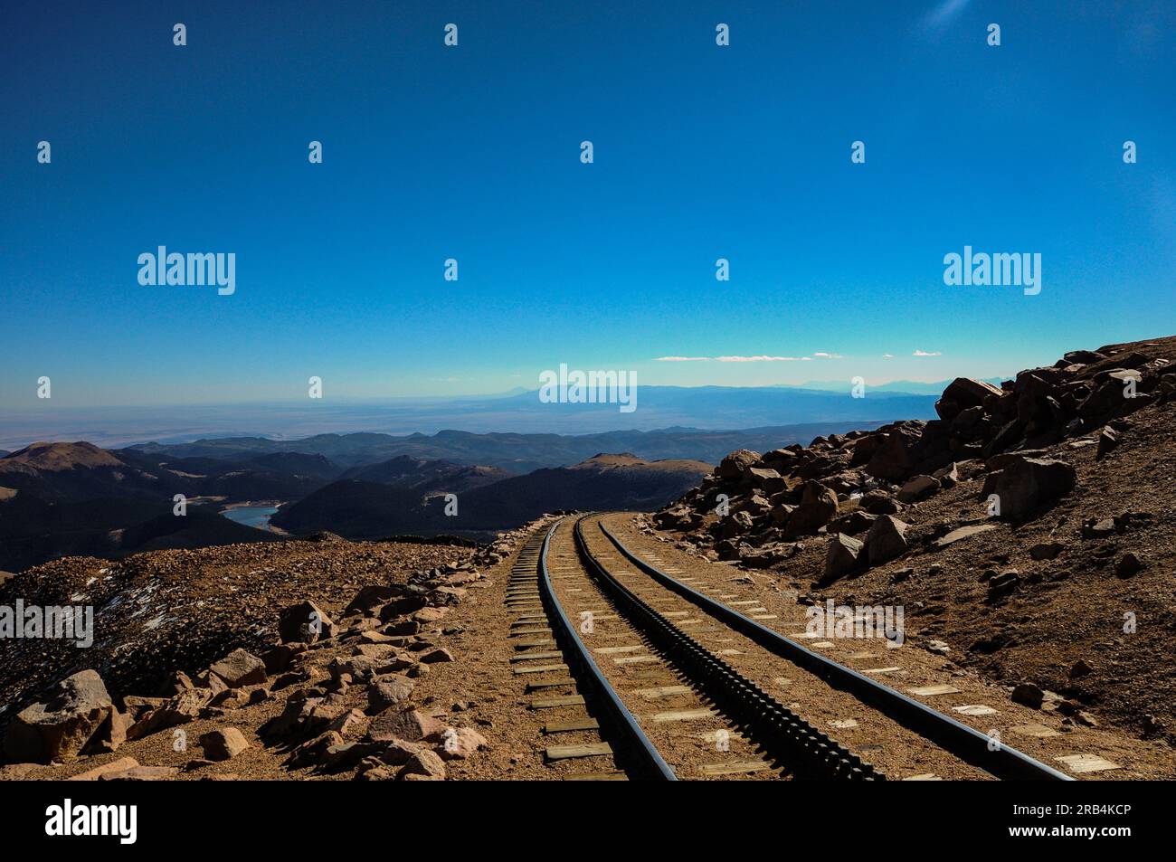 View from the top of Pike's Peak mountain in Colorado Stock Photo - Alamy