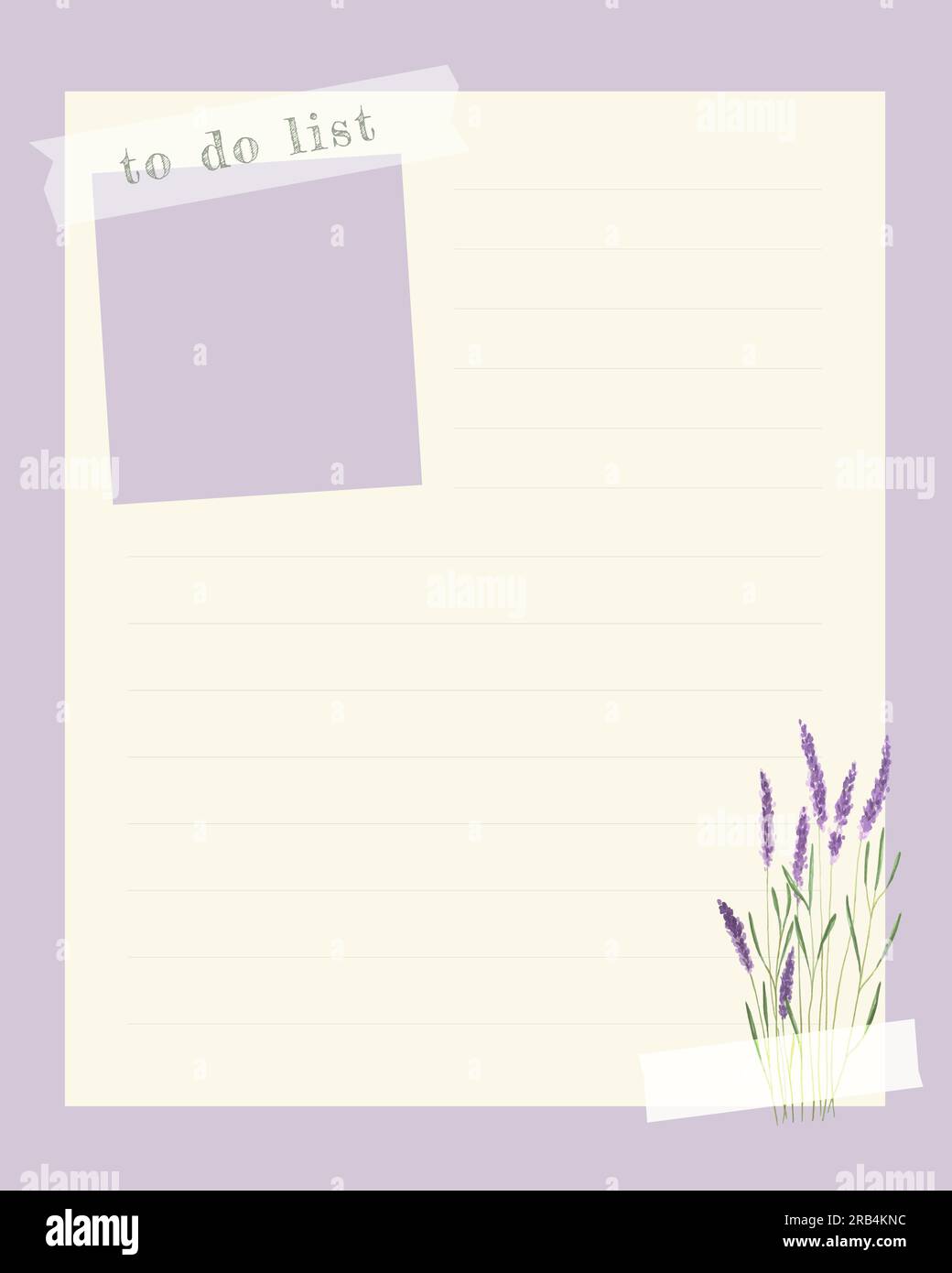 To do list collage template for note reminder planner, lavender ...