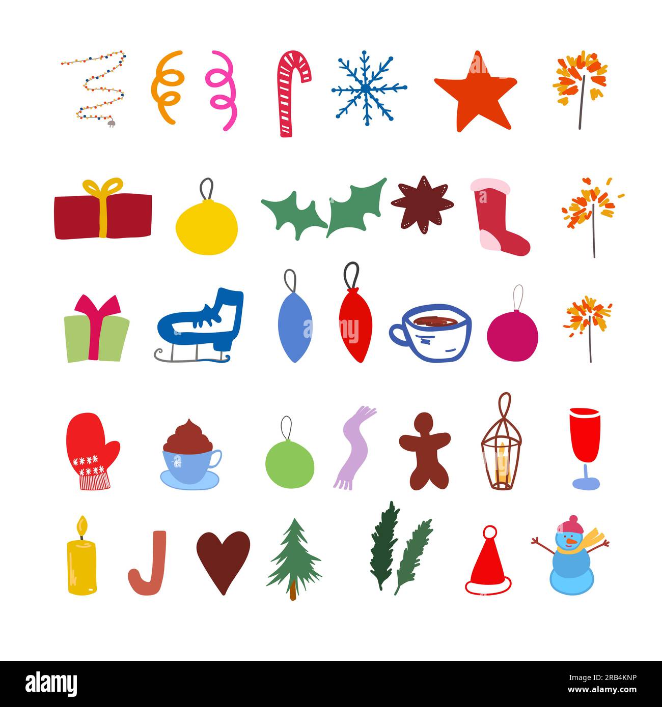 Set of winter design elements. Christmas decorations. Vector ...