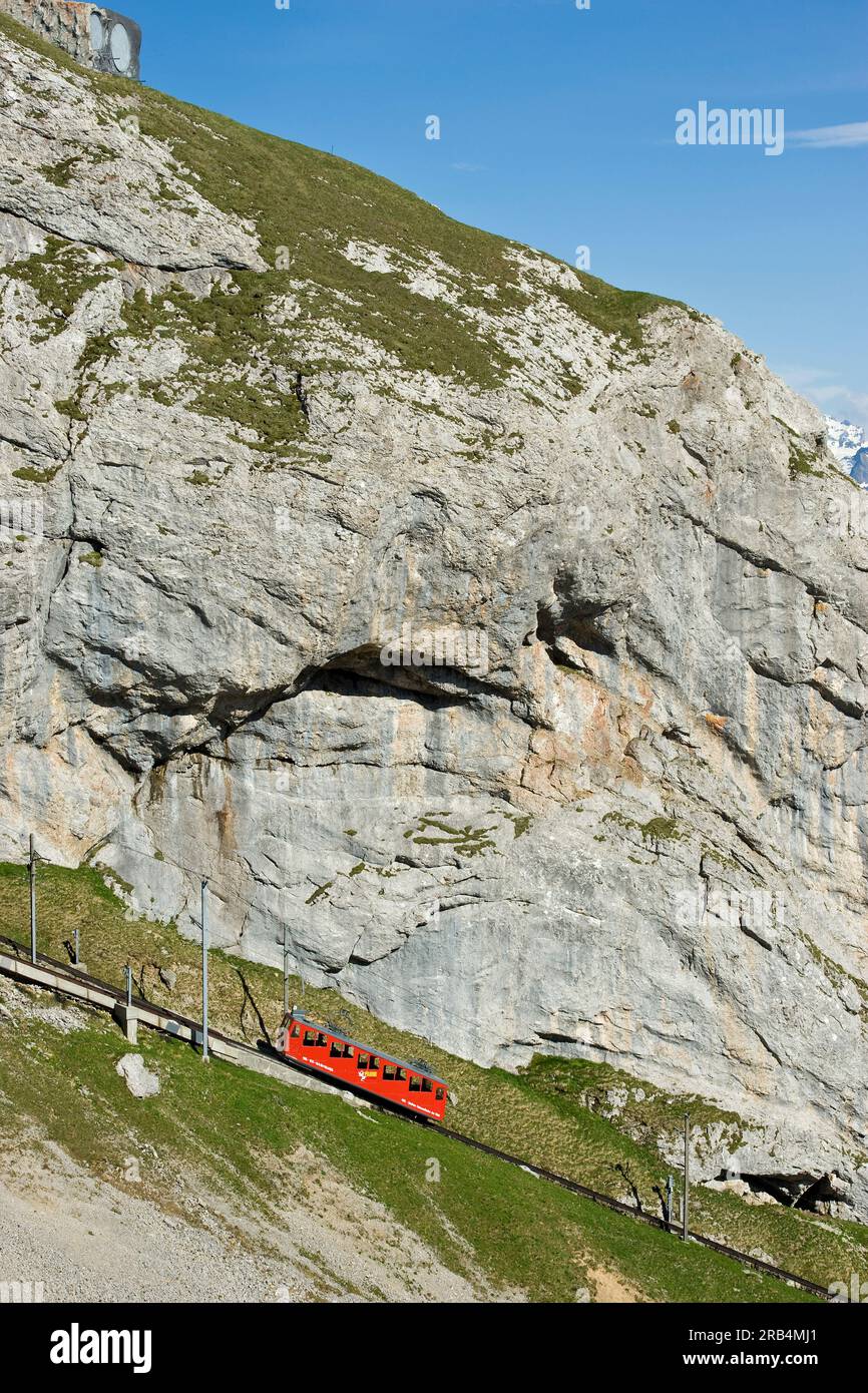 Rack alpnachstad - Pilatus Kulm. Canton of Lucerne. Switzerland Stock ...
