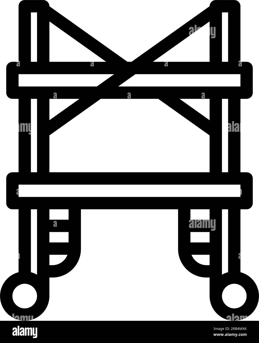 Scaffolding Civil Engineer Line Icon Vector Illustration Stock Vector