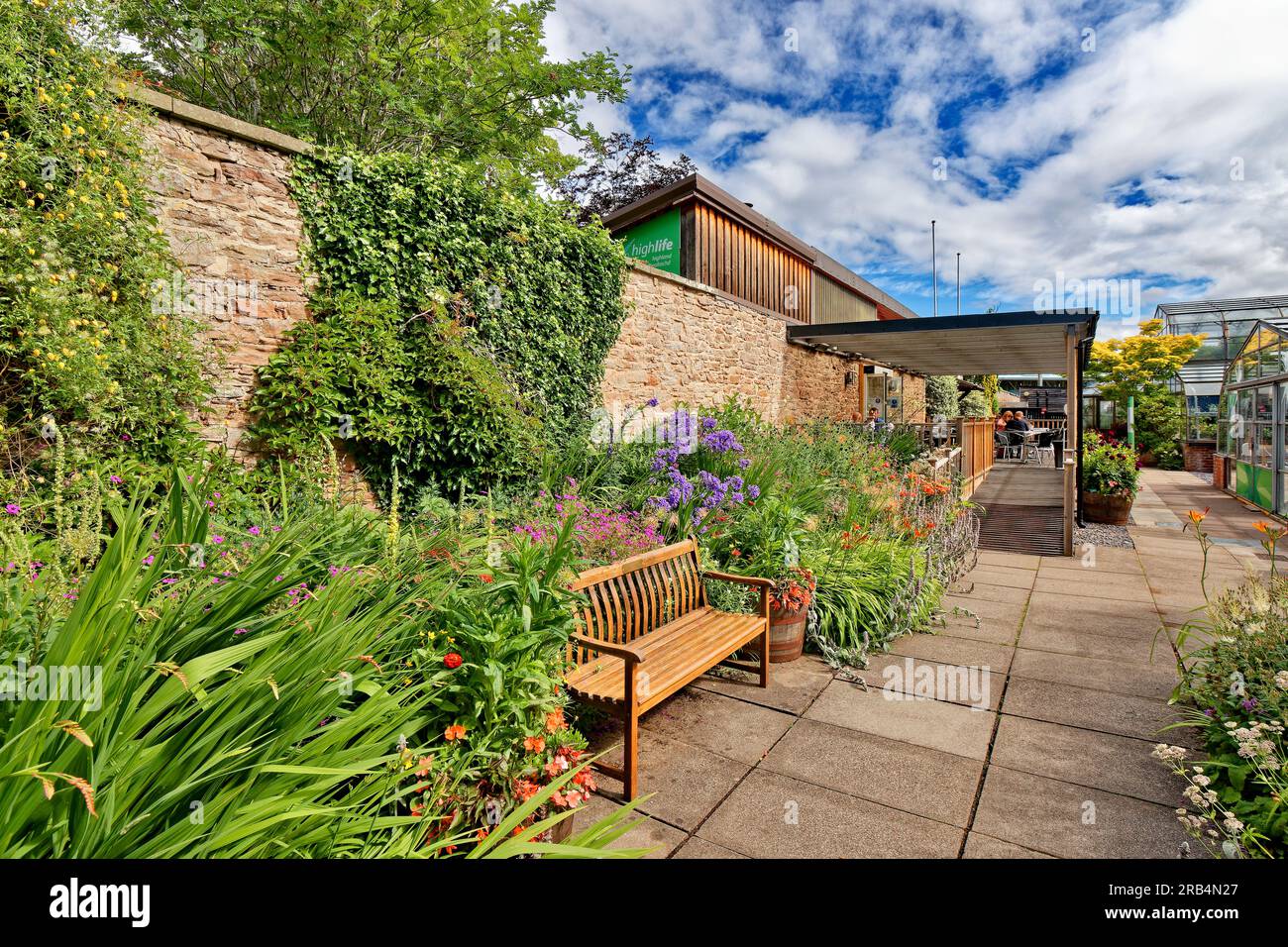 Inverness Botanic Gardens Scotland a colourful flower border outside ...