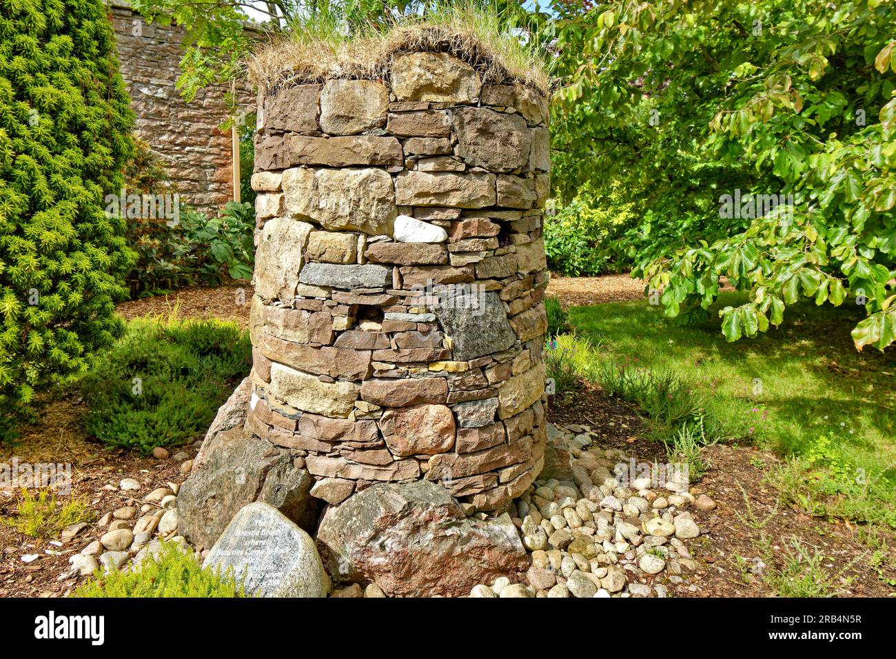 Inverness Botanic Gardens Scotland a stone broch housing bees and ...