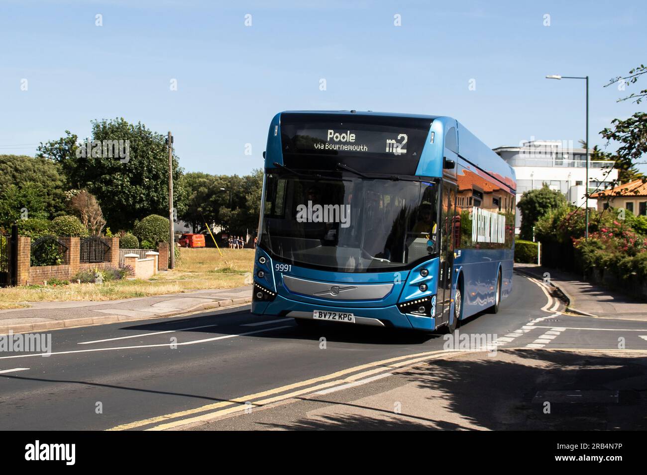 Volvo electric bus trial with morebus hi-res stock photography and ...