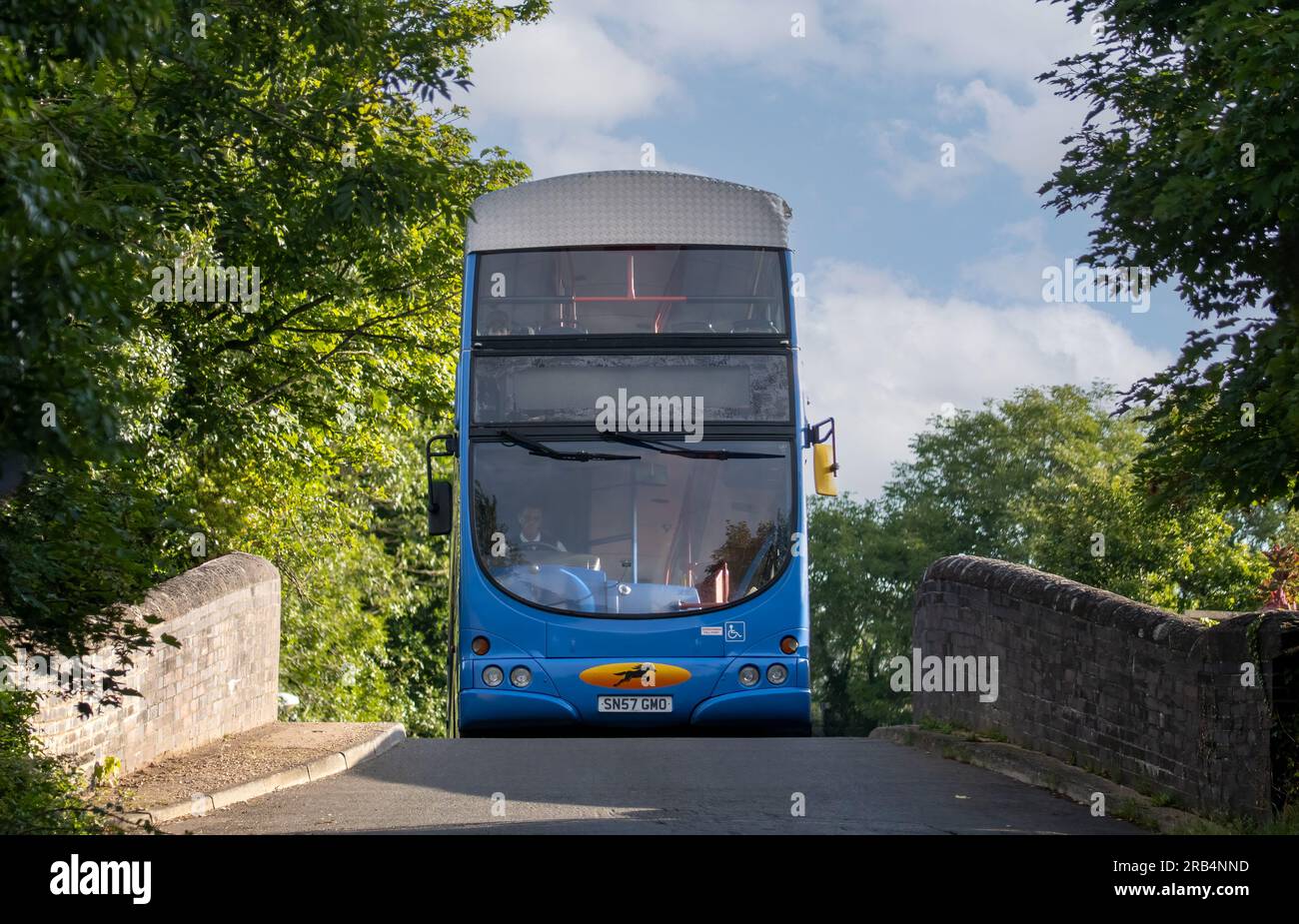 Milton Keynes,UK - July 6th 2023: 2007 Volvo double decker bus on a ...