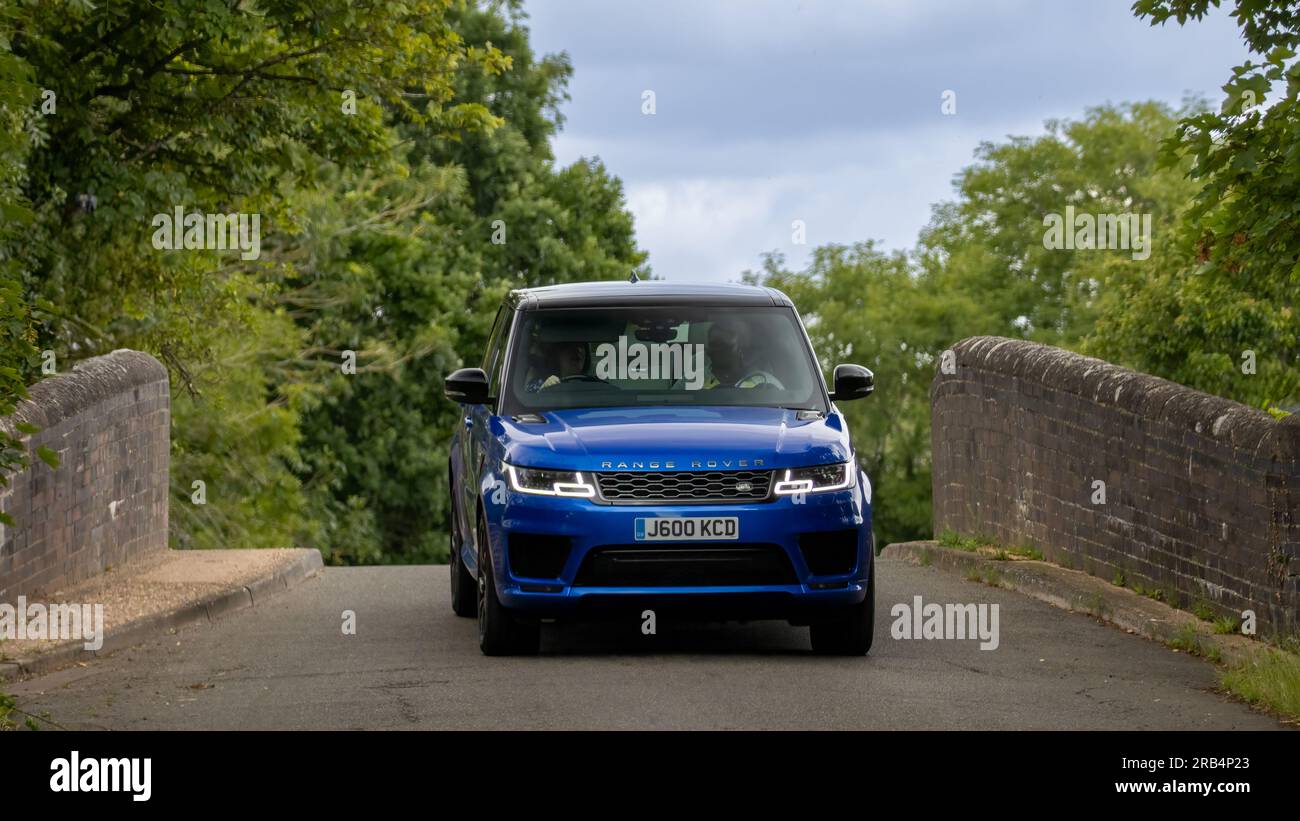 Milton Keynes,UK - July 6th 2023: 2018 blue LAND ROVER RANGE ROVER ...
