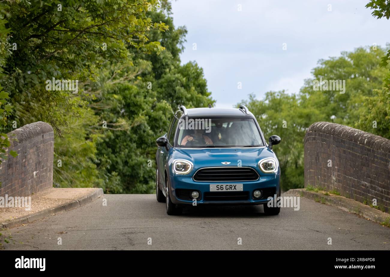 Milton Keynes,UK - July 6th 2023: 2017 blue diesel engine MINI ...