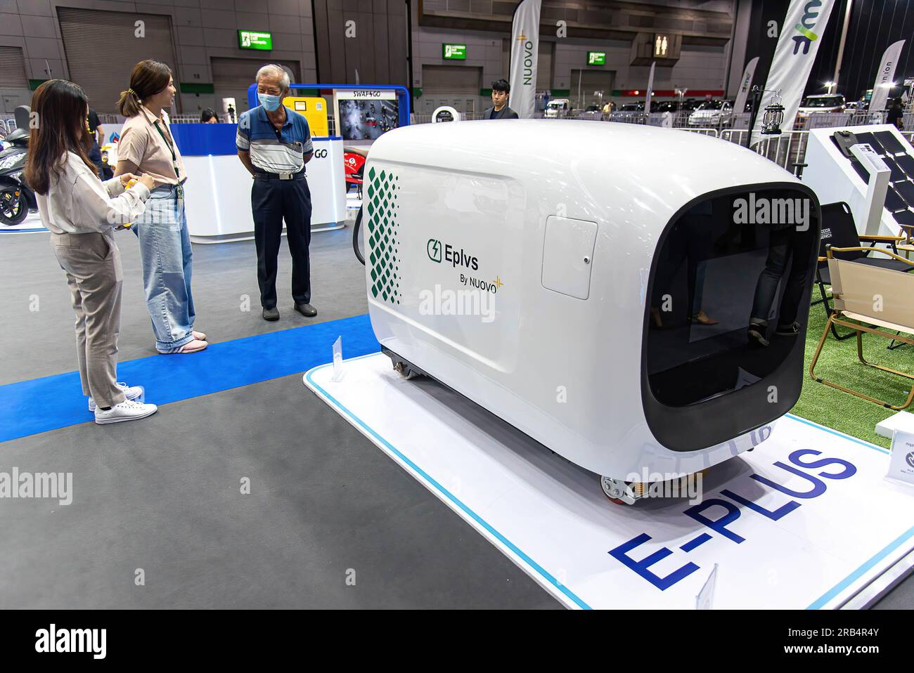 Bangkok, Thailand. 07th July, 2023. Visitors inspect an EPLVS ...
