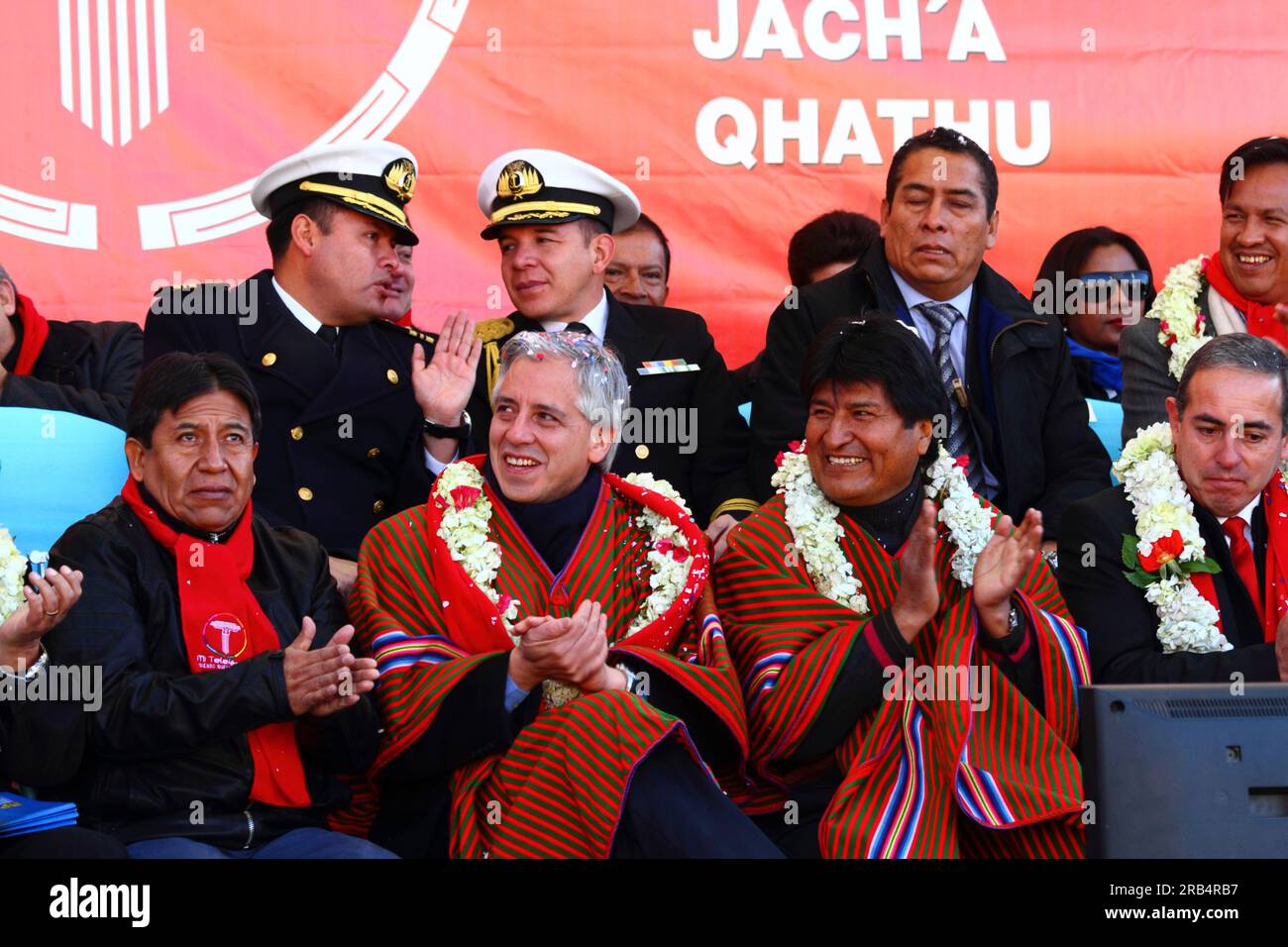 La Paz, Bolivia. 30th May 2014. Bolivian president Evo Morales Ayma ...