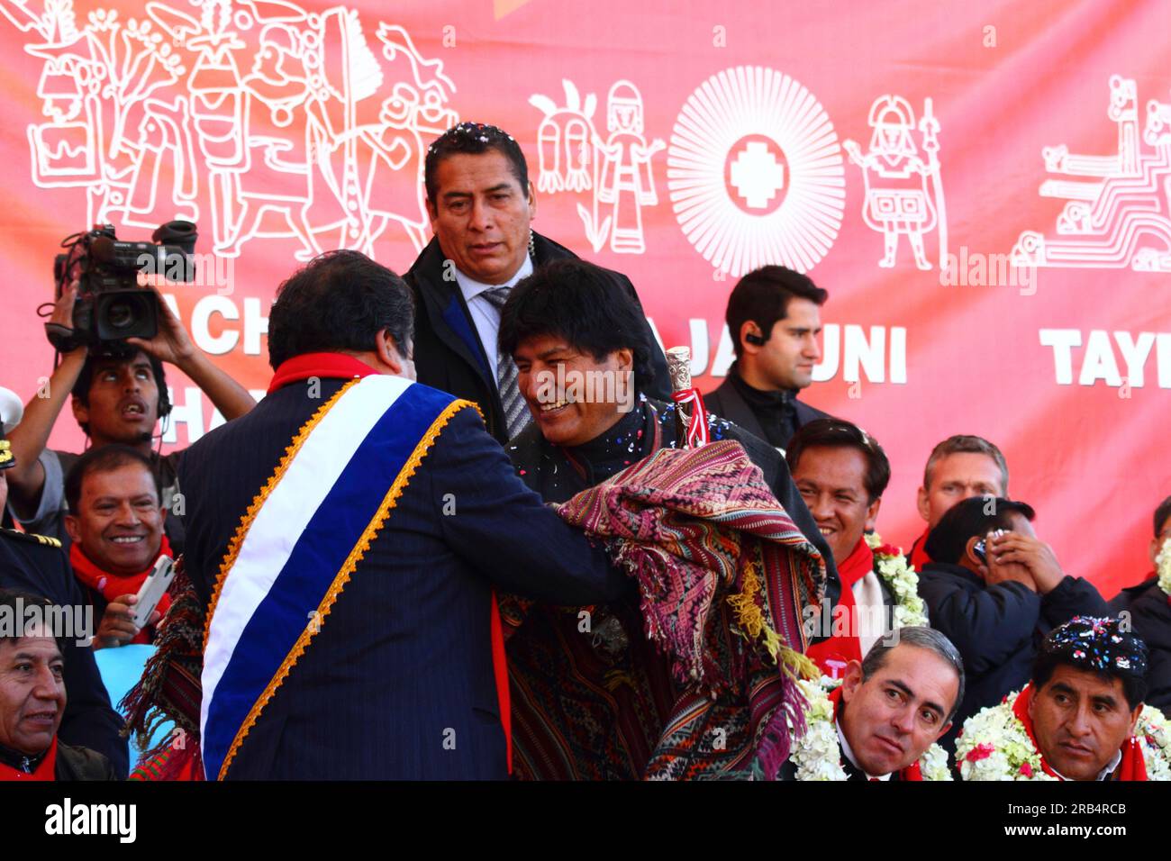 La Paz, Bolivia. 30th May 2014. The mayor of Calca (Peru) Ciriaco ...