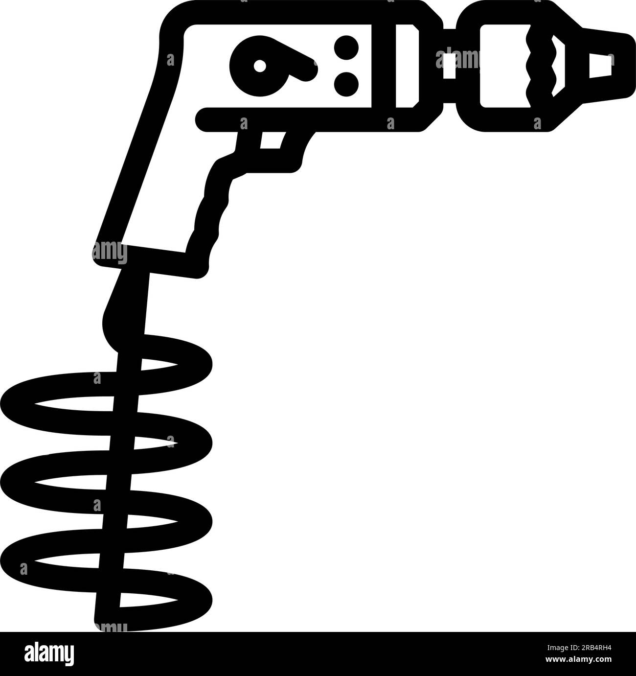 pneumatic drill tool work line icon vector illustration Stock Vector ...