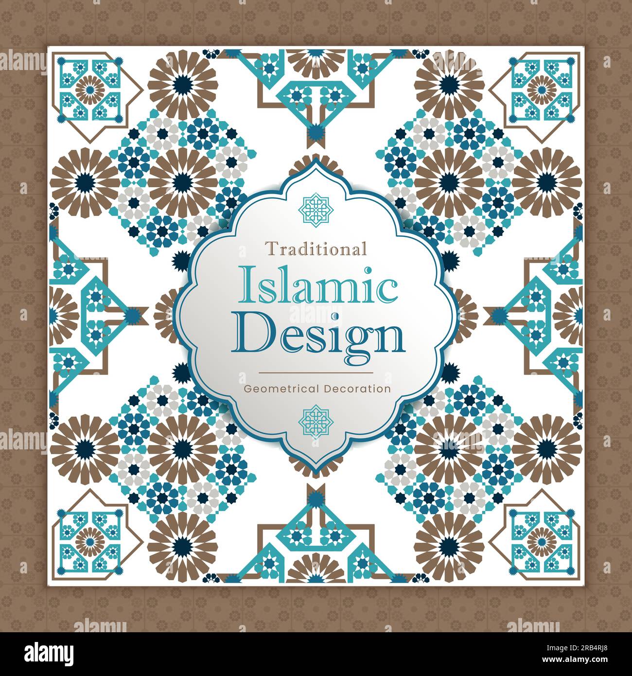 Traditional Islamic Design. Illustration of floral Islamic geometrical ...
