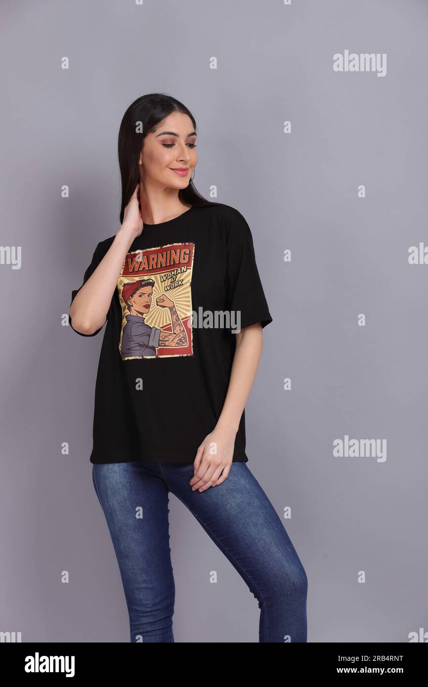 Statement t shirt model hi-res stock photography and images - Alamy