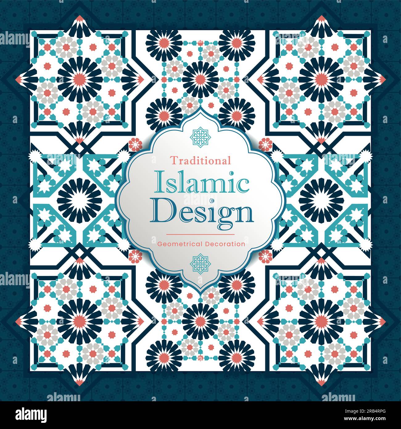 Traditional Islamic Design. Illustration of floral Islamic geometrical ...