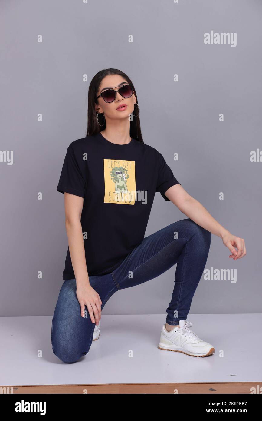 Statement t shirt model hi-res stock photography and images - Alamy