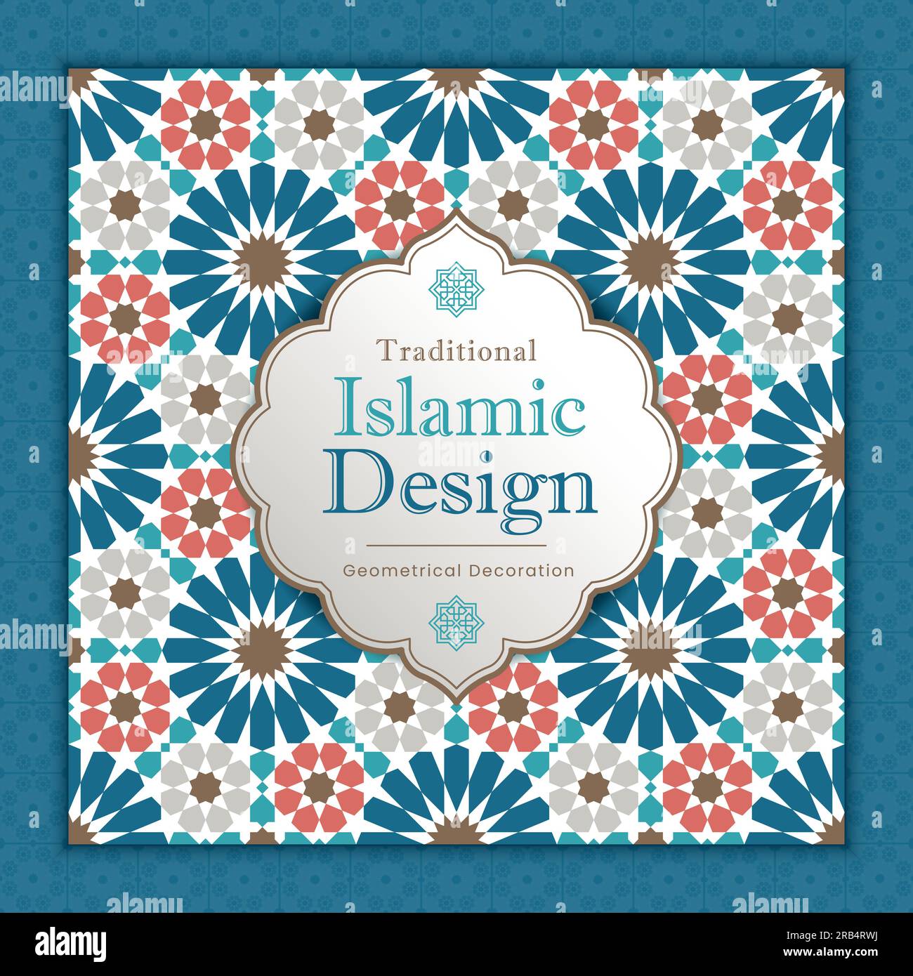 Traditional Islamic Design. Illustration of floral Islamic geometrical ...